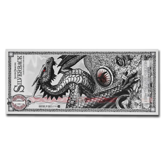 1 oz Dragon Silver back Silver Note – Gold Silver Outlet