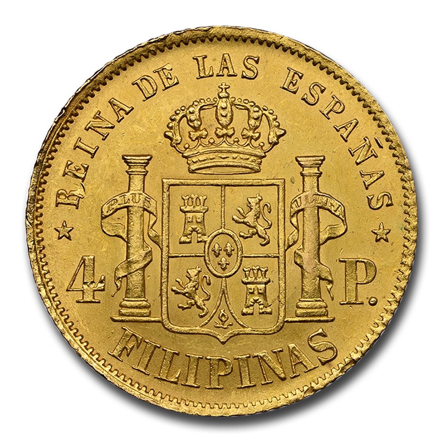 1868 4 Pesos – Isabella II Gold Coin – Gold Silver Outlet